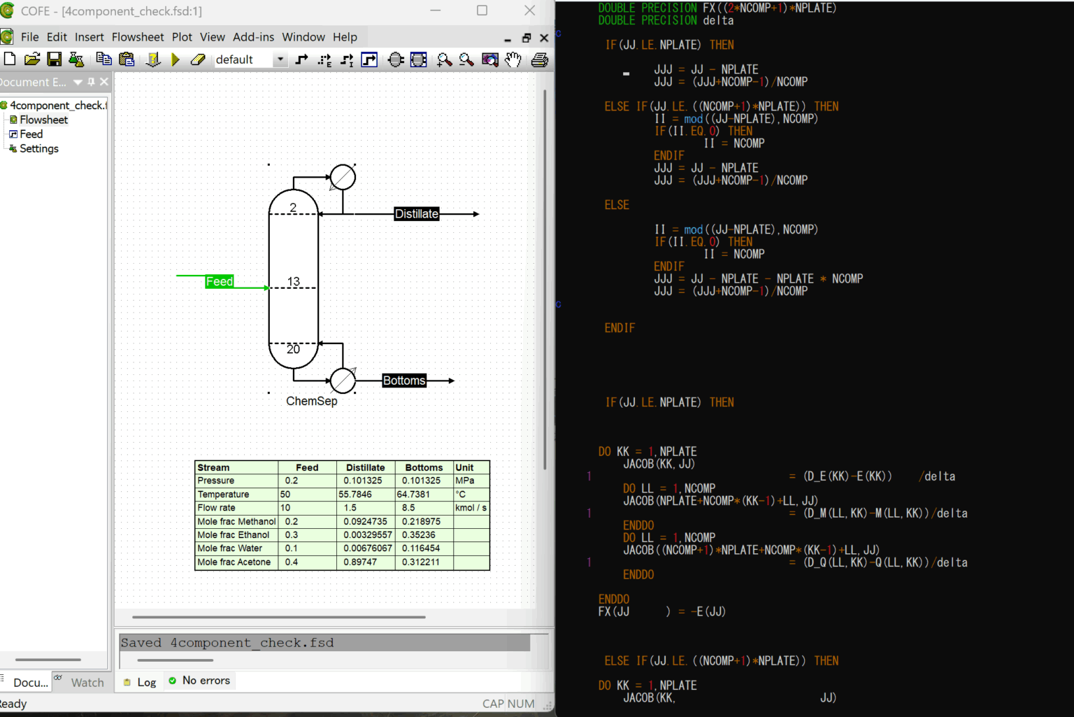 【COCO/ChemSepで】自作プログラムの正しさを確認しました | chemhobby
